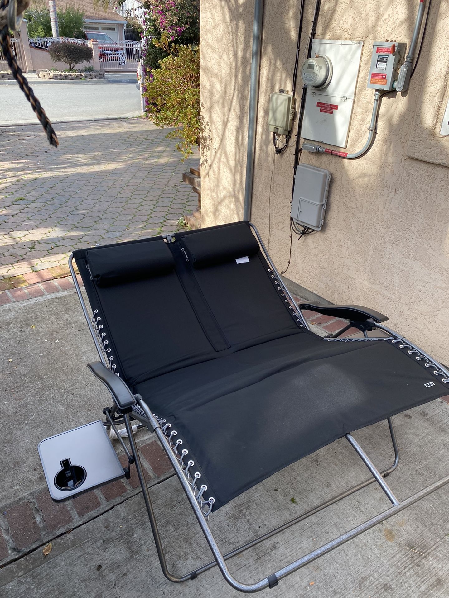 ULINE Zero Gravity Chair Double Wide Reclining Lounger 2 Person Capacity Seat Facility maintenance Safety