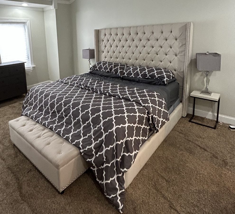 King Tall Panel Bed Headboard & Frame for Sale in Philadelphia, PA ...