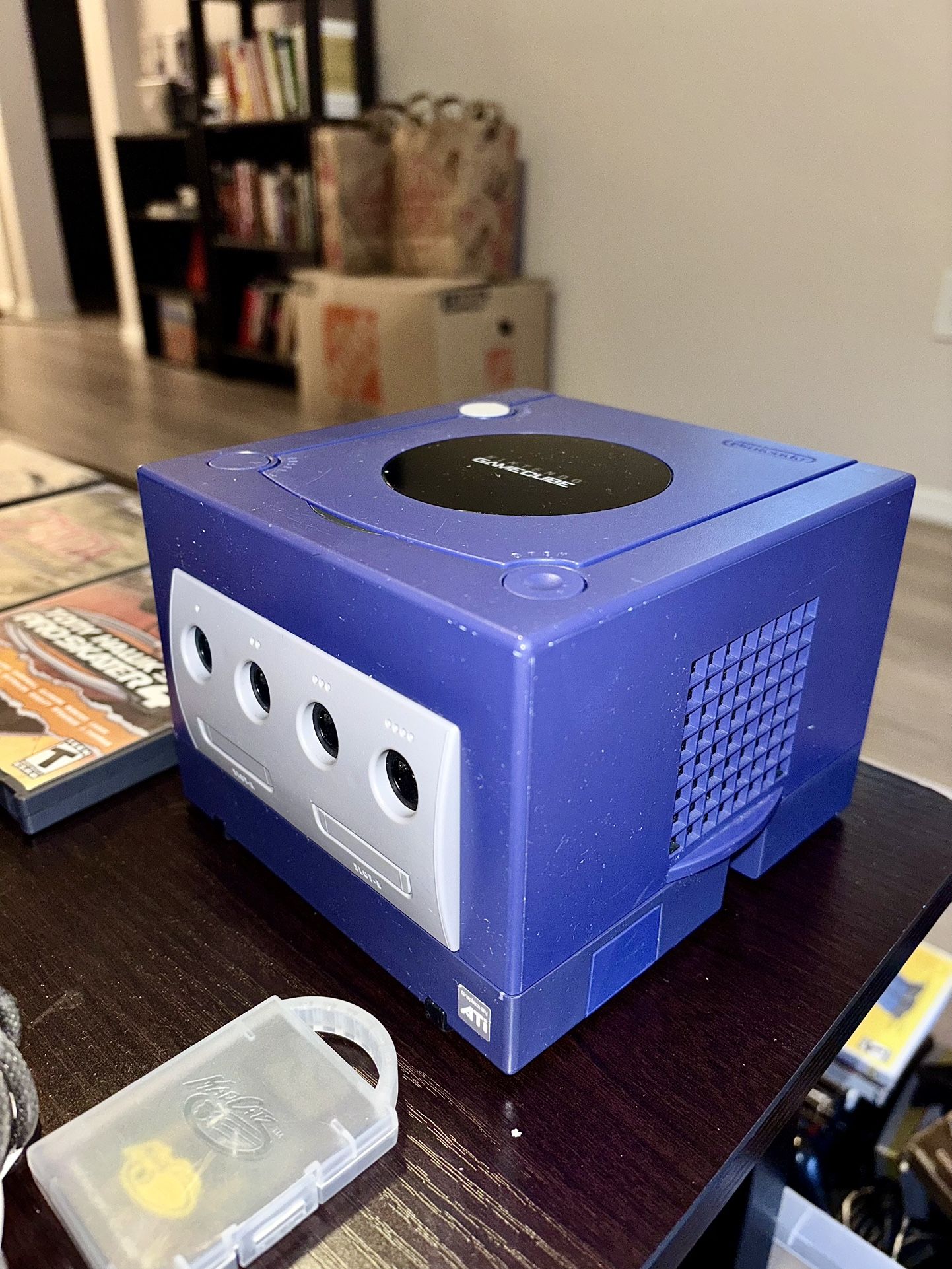 Nintendo GameCube - Indigo With Two Controllers, Power Supply, Memory ...