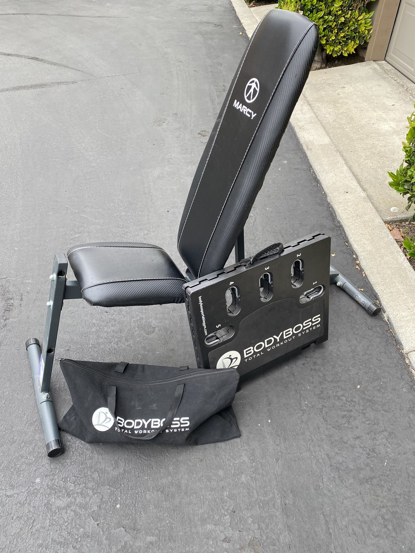 marcy workout bench & Boss Body Total Workout for Sale in Irvine, CA ...