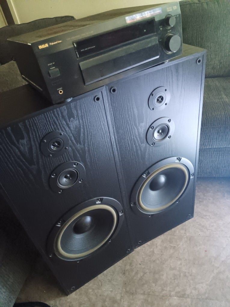 Sony Speakers & RCA 500 Watts Amplifier Receiver for Sale in Fontana ...