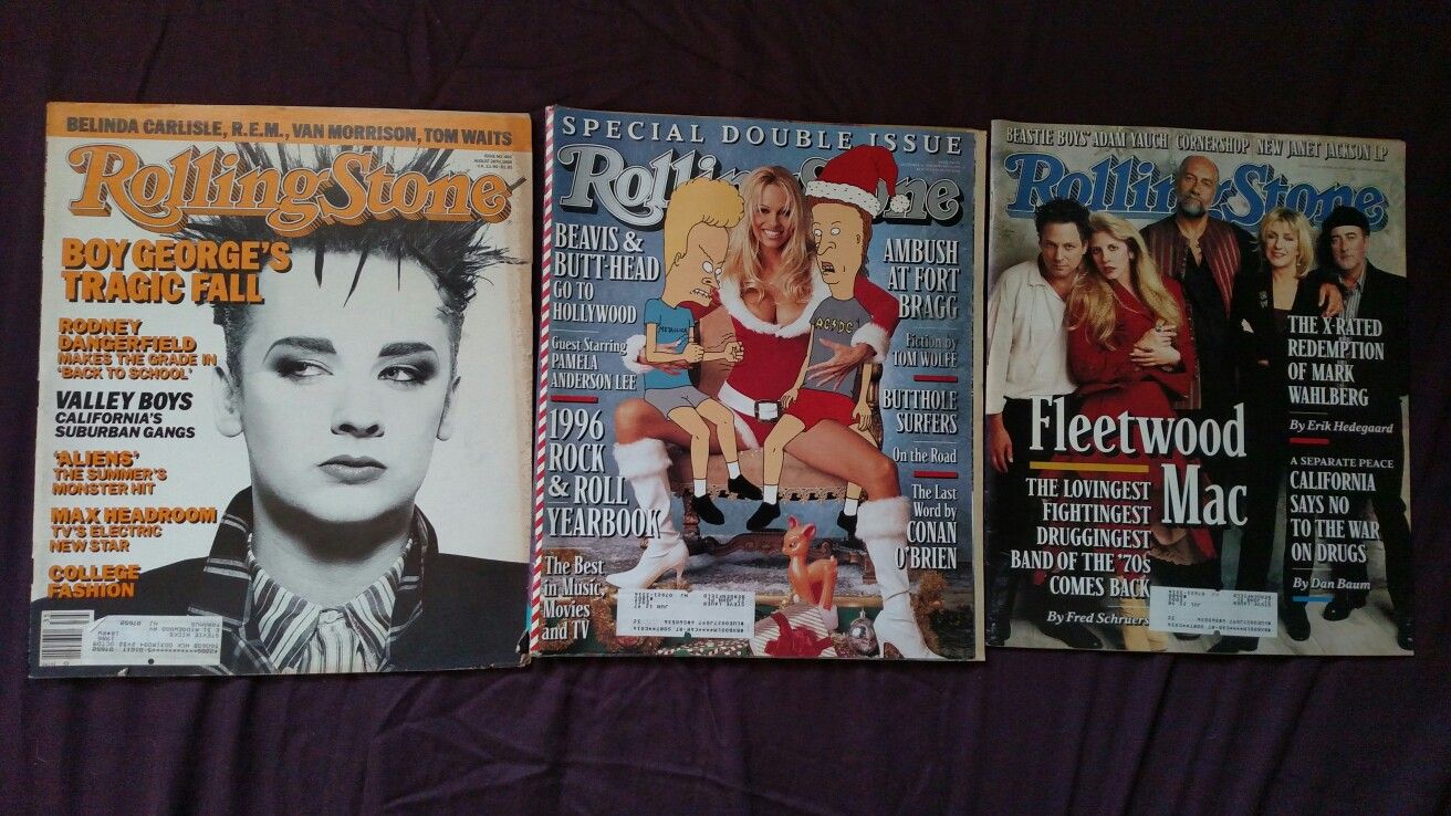 9 Rolling Stone Magazines 1986-1997 Prodigy STP Boy George Tom Petty ...