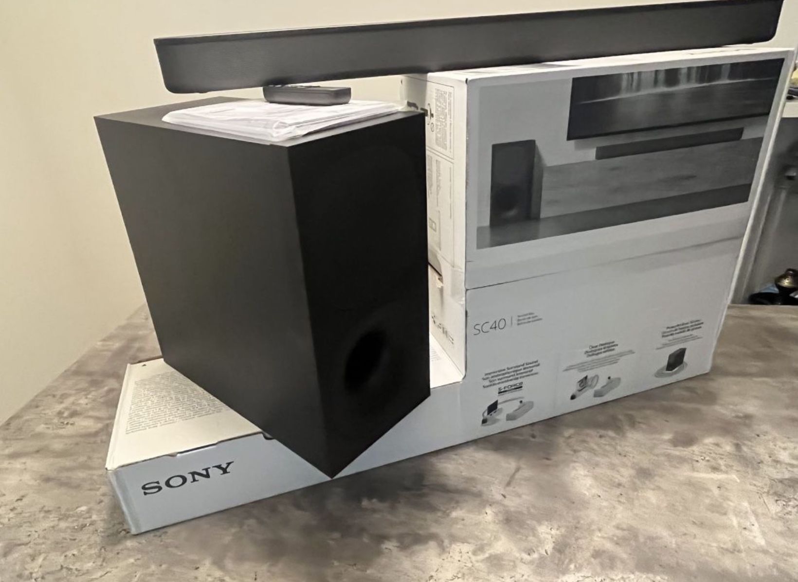 Sony HT-SC40 Soundbar & Powerful Wireless Subwoofer Bundle Home Theatre ...