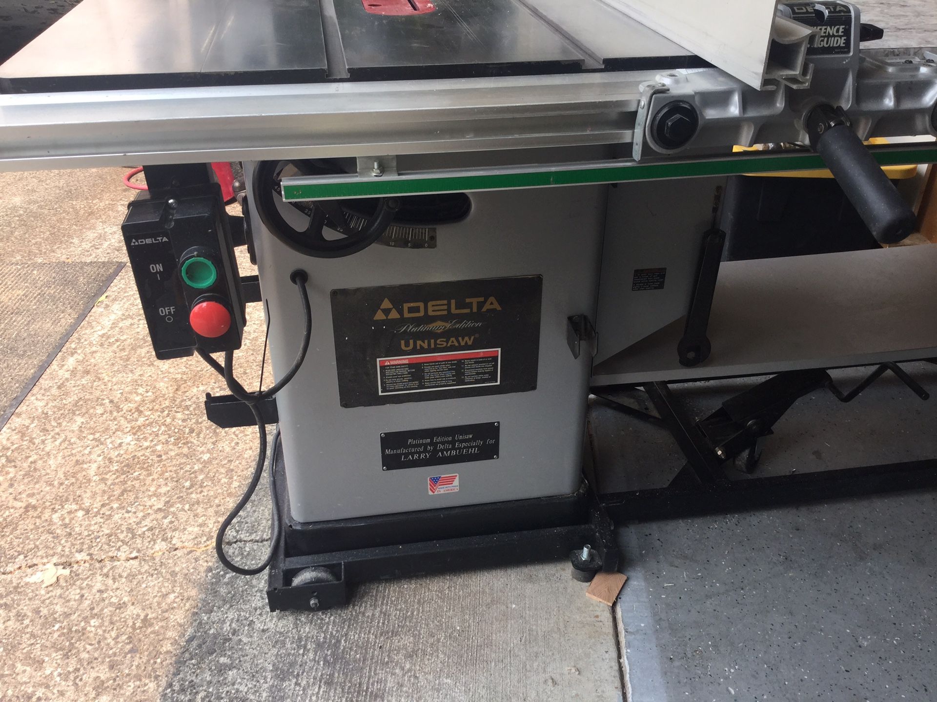 Delta Platinum Unisaw 52” unifence Like New, will deliver 25 miles for ...