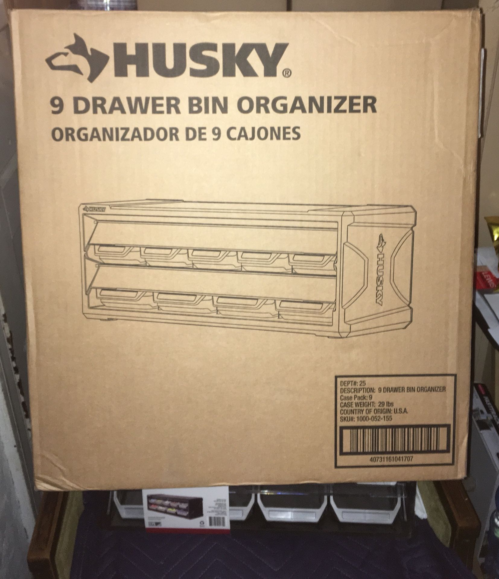 FULL Case of 9 Husky Stackable 9-Drawer Small Parts Organizers 81 ...