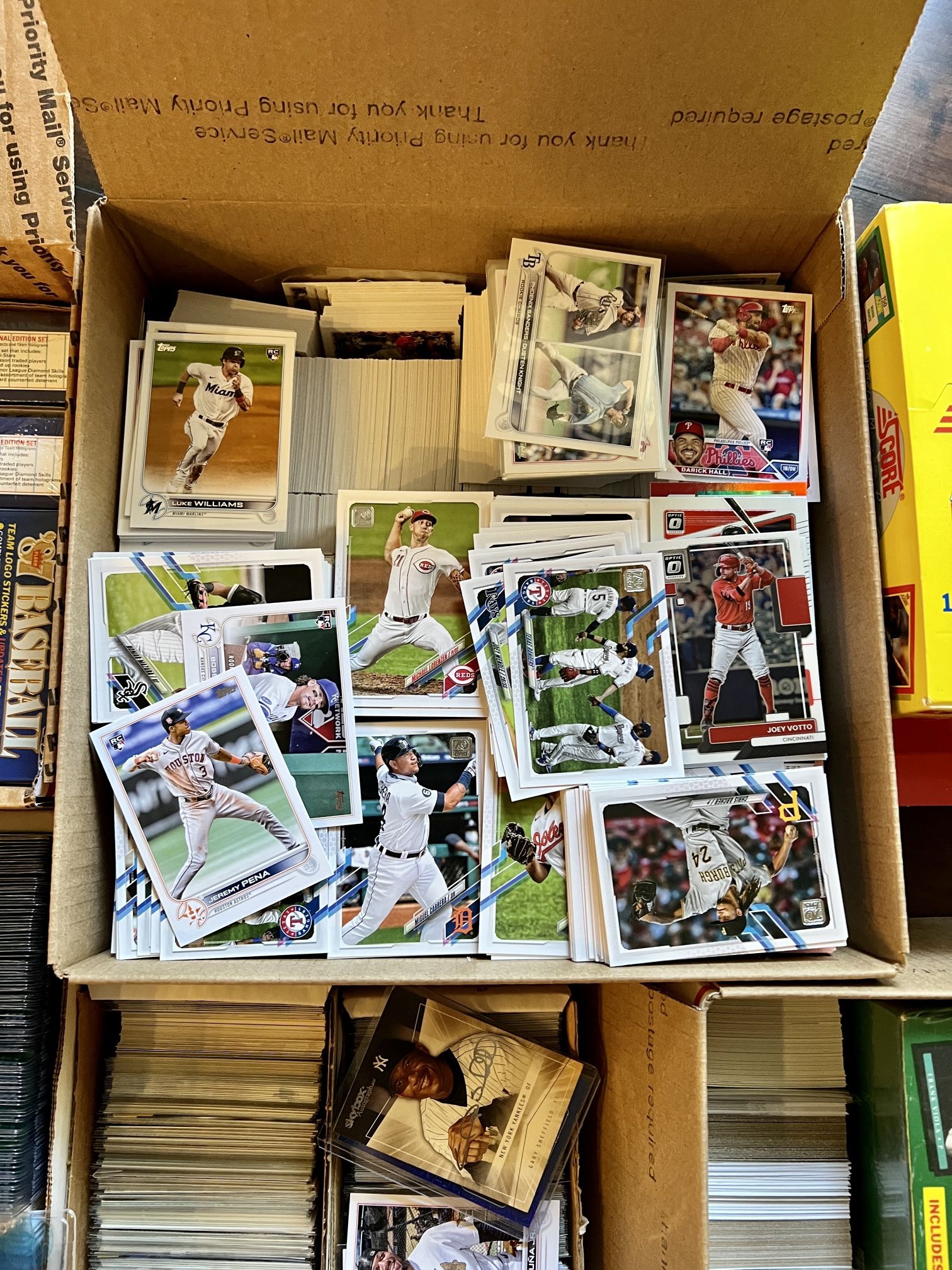 Sports Card Collection MLB NFL NBA Ranges From 80's To Current Bowman ...
