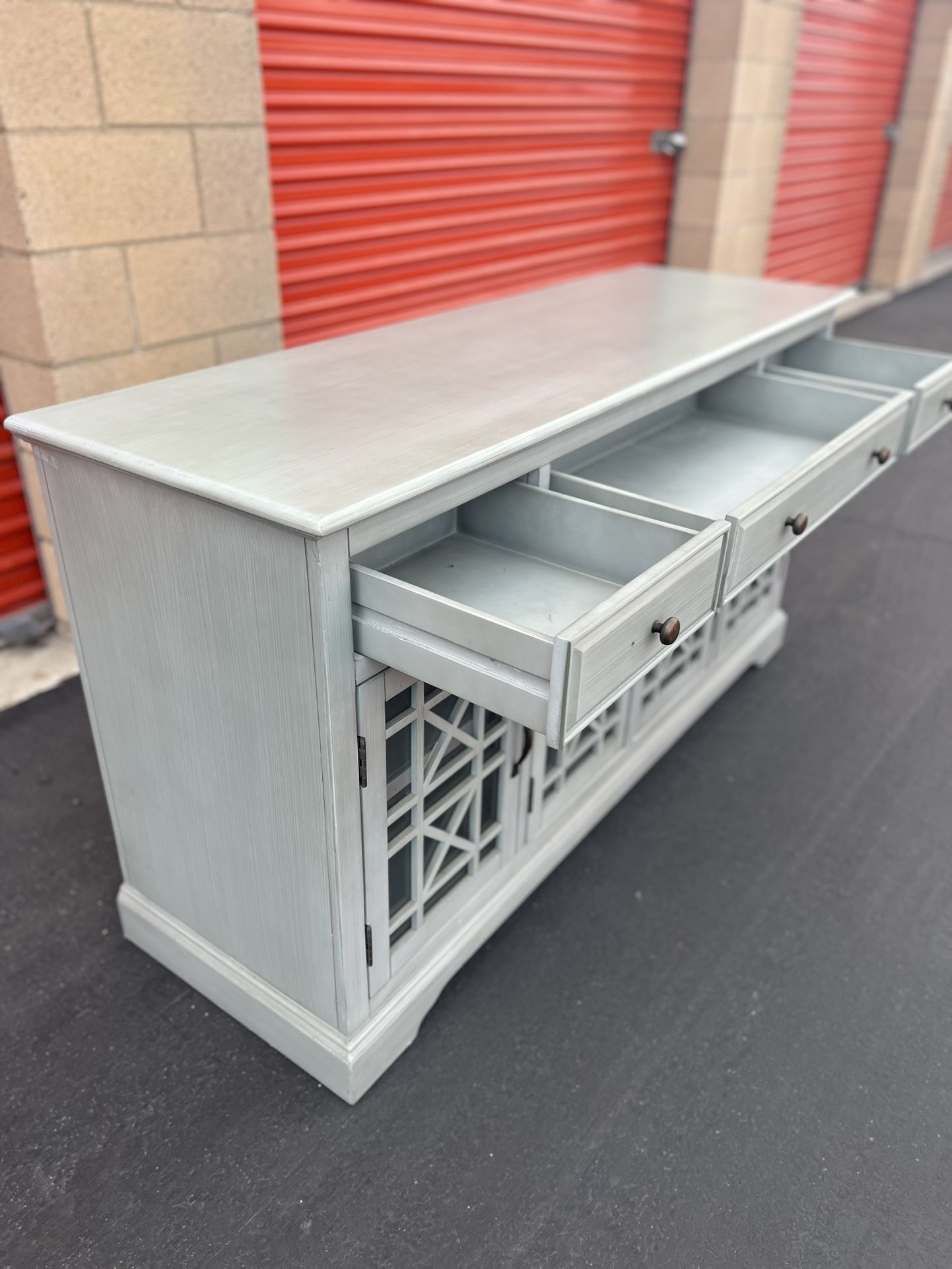 Light Gray Media Stand / Media Console / TV Stand / TV Console / Buffet ...