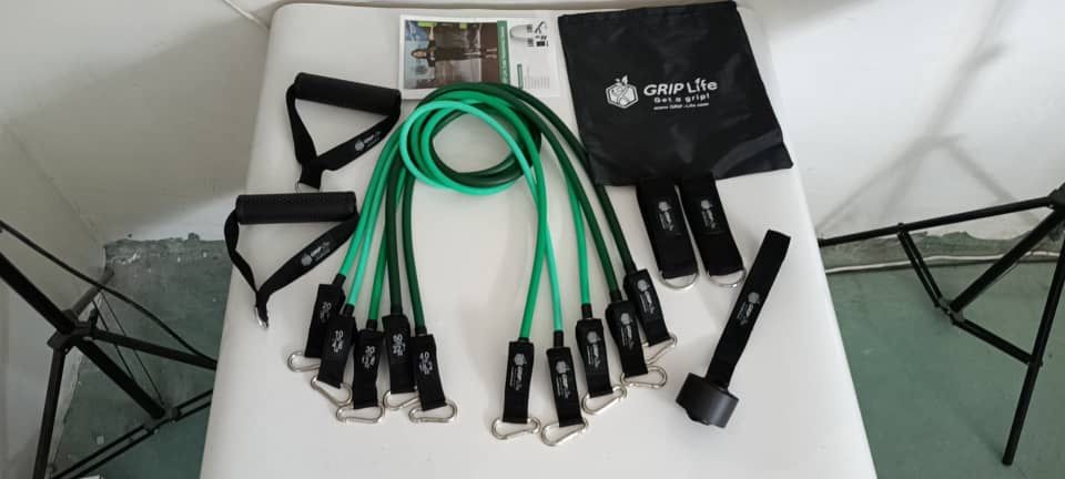 NEW Home Cables Resistance Bands Set (stackable 150lbs & hypoallergenic ...