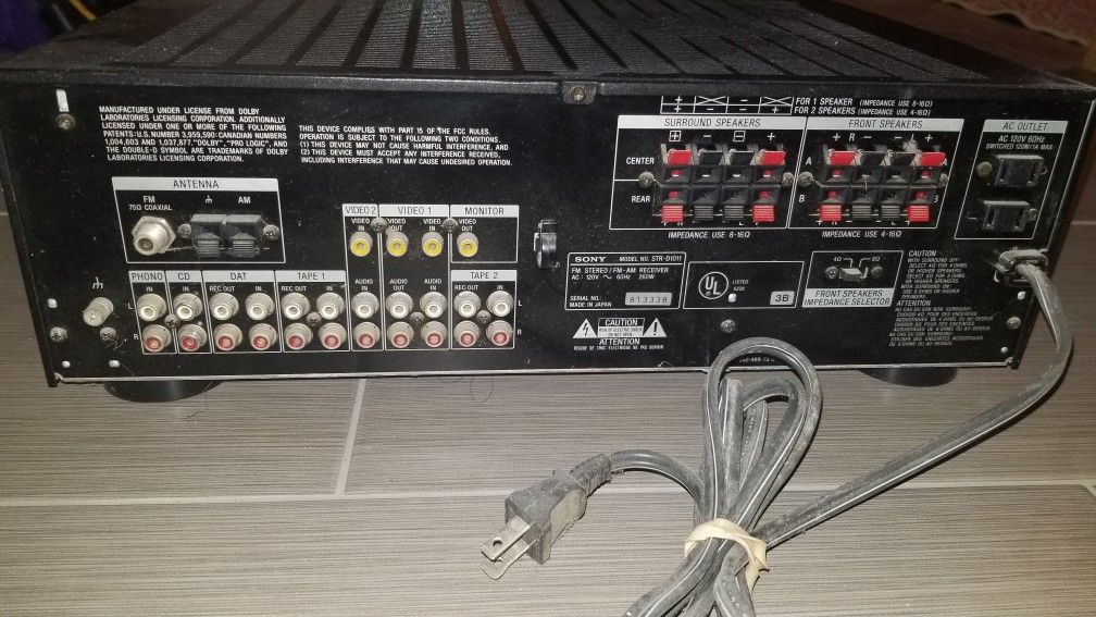 Sony receiver model STR-D1011 for Sale in Brooklyn, NY - OfferUp