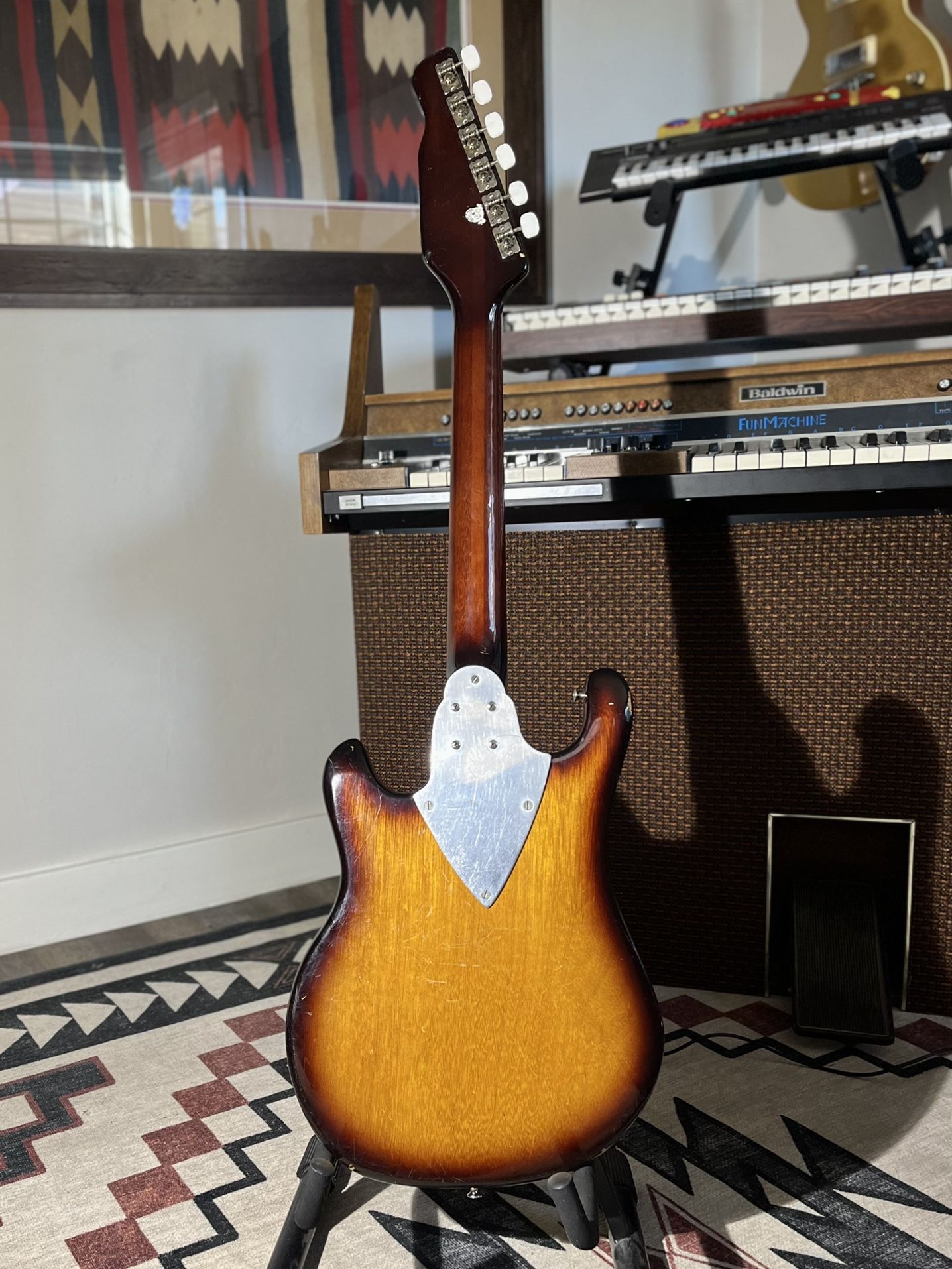 1960’s Japan Teisco WG-2L Sunburst Custom Hot Rod Modified Gold Foil ...