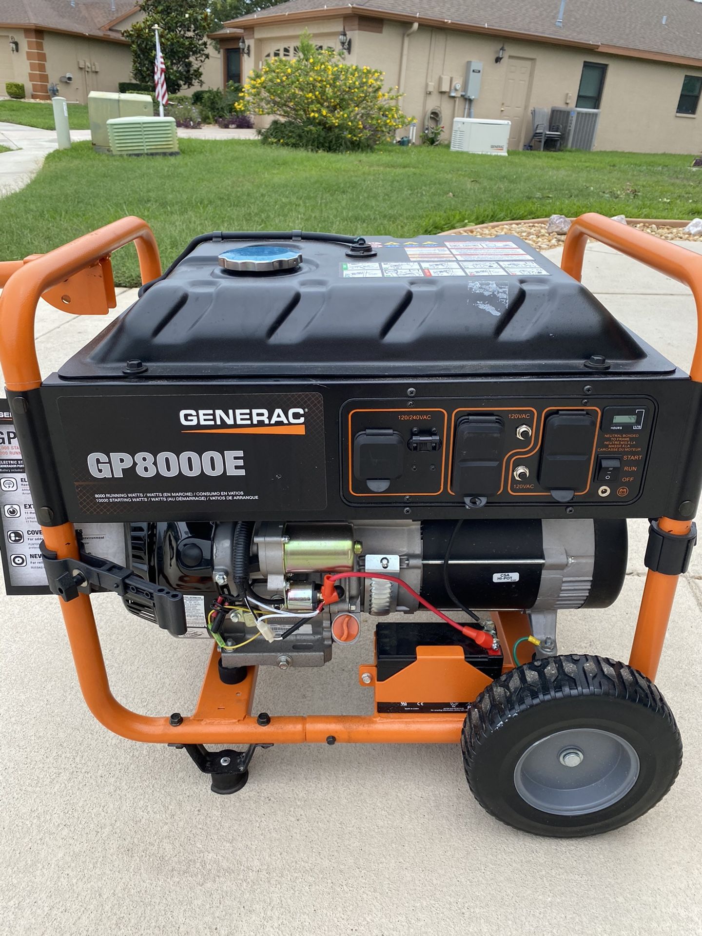GENERAC GP8000E Gas Generator for Sale in Hudson, FL - OfferUp