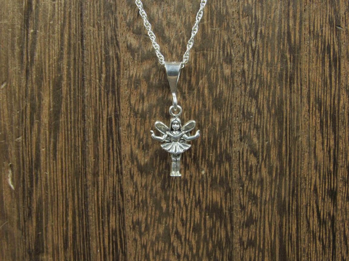 18 Inch Sterling Silver Small Fairy Fantasy Pendant Necklace for Sale ...