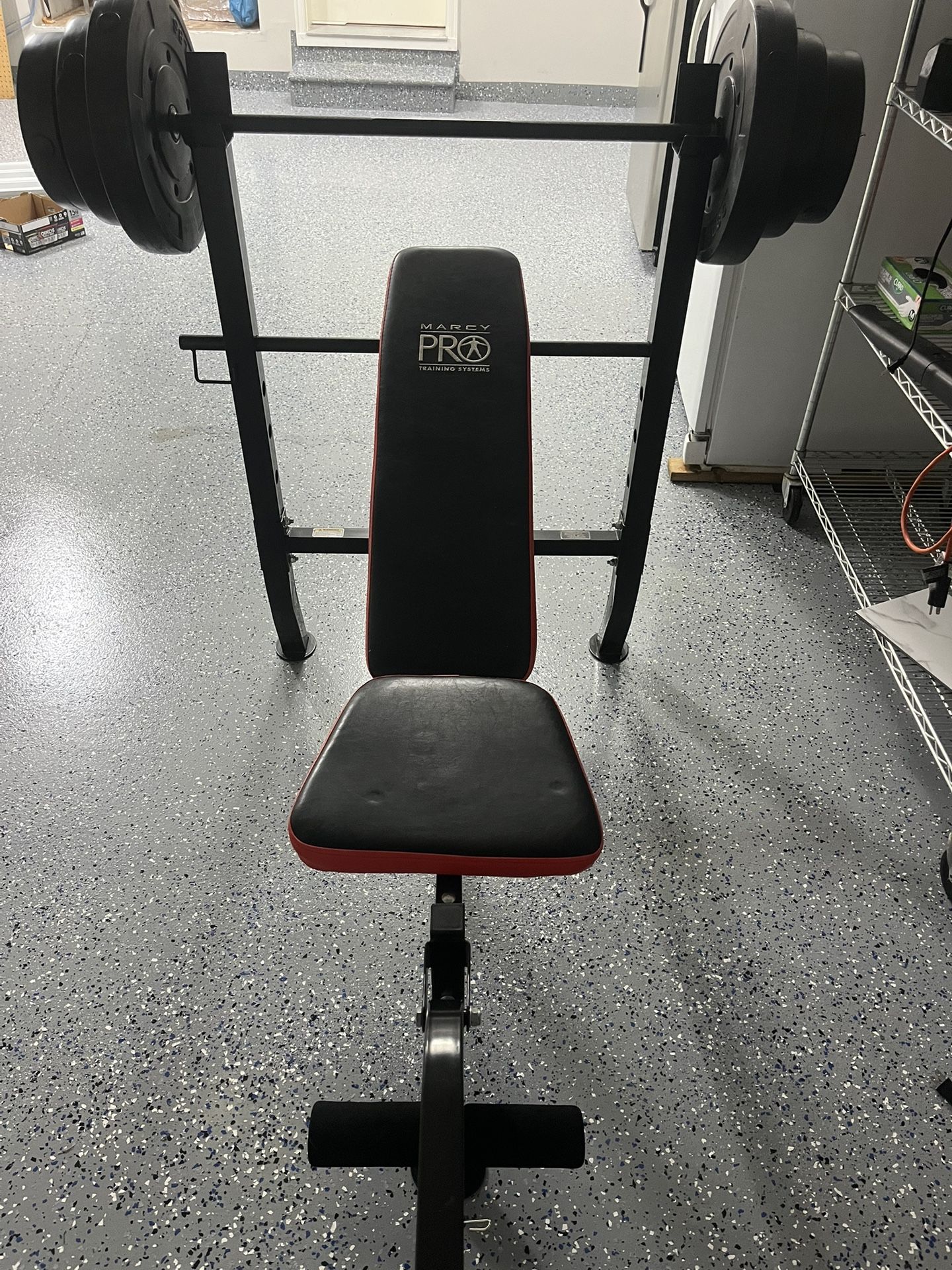 bench press with plates. for Sale in Lynnwood, WA - OfferUp