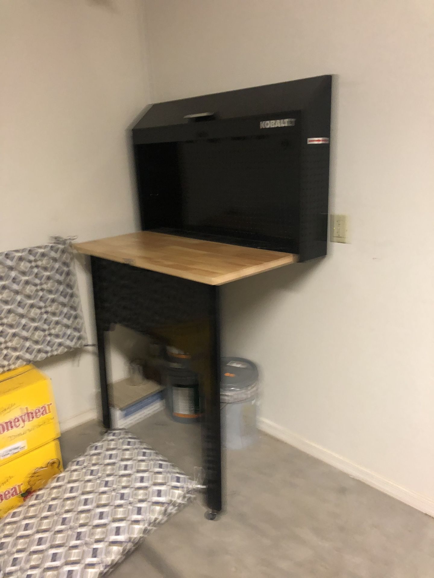 Kobalt folding work bench. Great for garage. Uses small area for Sale ...
