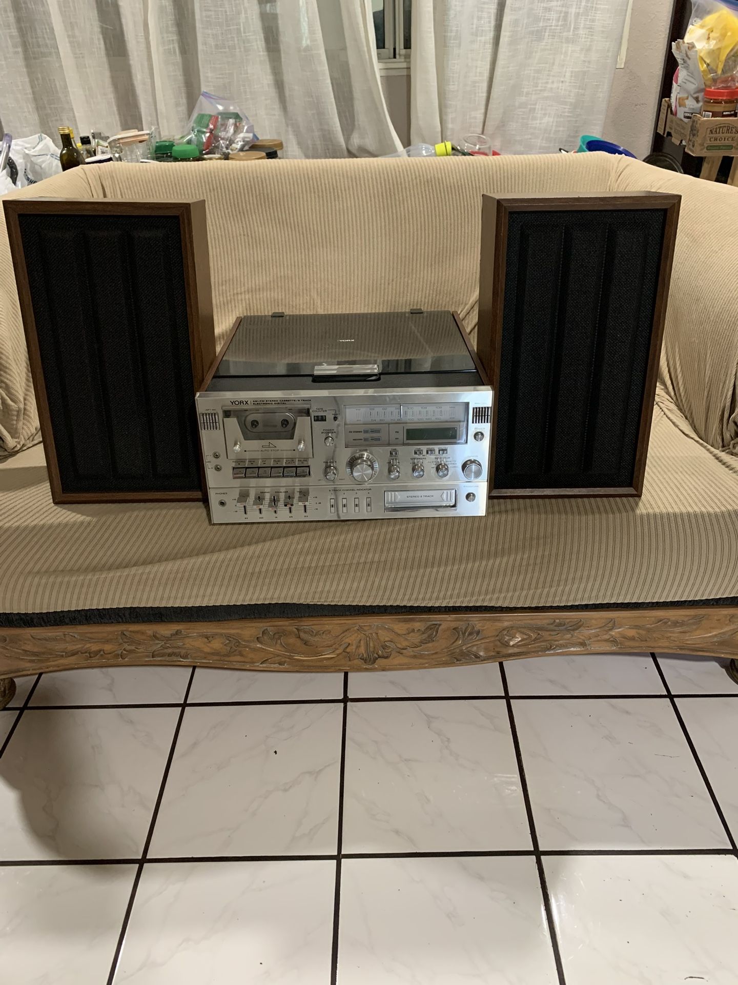 Beautiful Vintage set stereo Radio,Record player and 8 Track player ...
