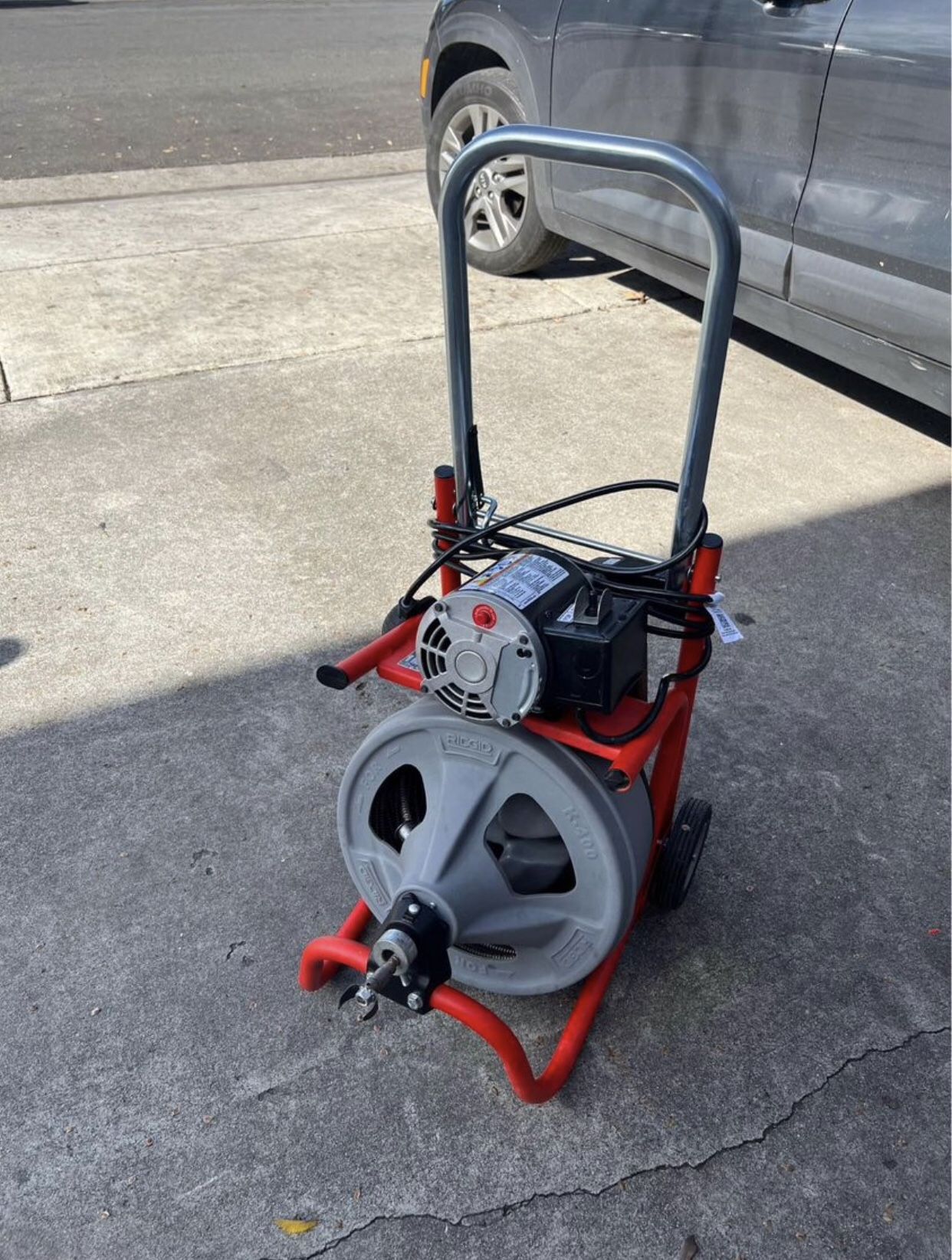 RIDGID K-400 Drain Cleaning Snake Auger 120-Volt Drum Machine with C ...