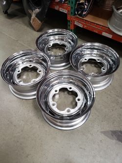 15"x8" VW Chrome 5 Lug Wheels, Volkswagen Bolt Pattern: 5/205, Set of 4 ...