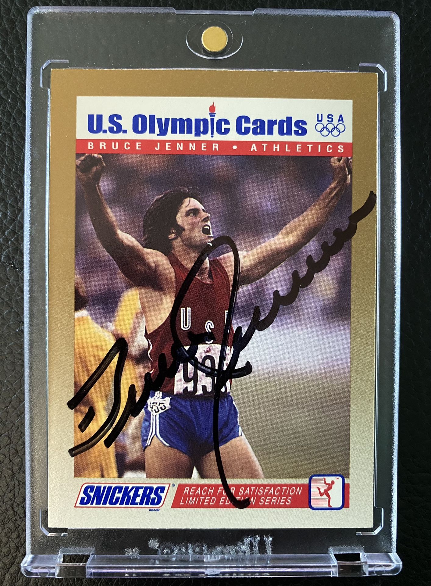 Bruce Jenner 1992 Snickers #6 U.S OLYMPIC CARDS!! IN-PERSON ON CARD ...