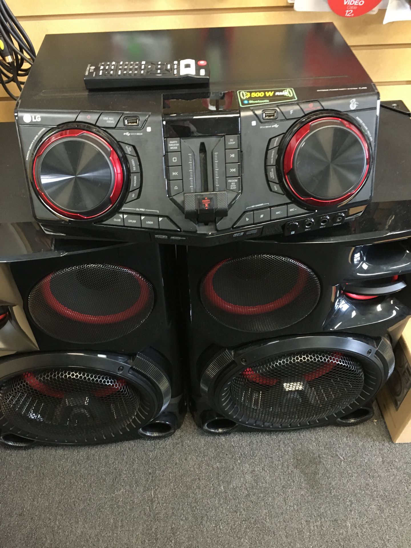 LG Cj98 3 500 W RMS mini HI-FI system DJ/ audio/ speaker/ mp3/ usb ...
