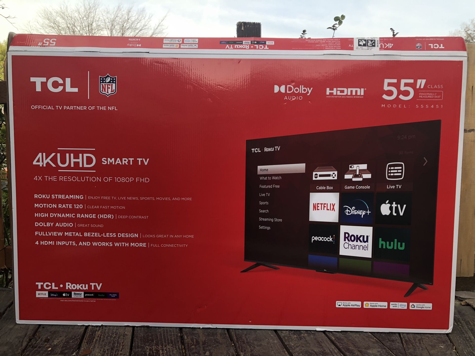 Brand New Still In The Box 55 Inch TCL Flat Screen Tv for Sale in ...