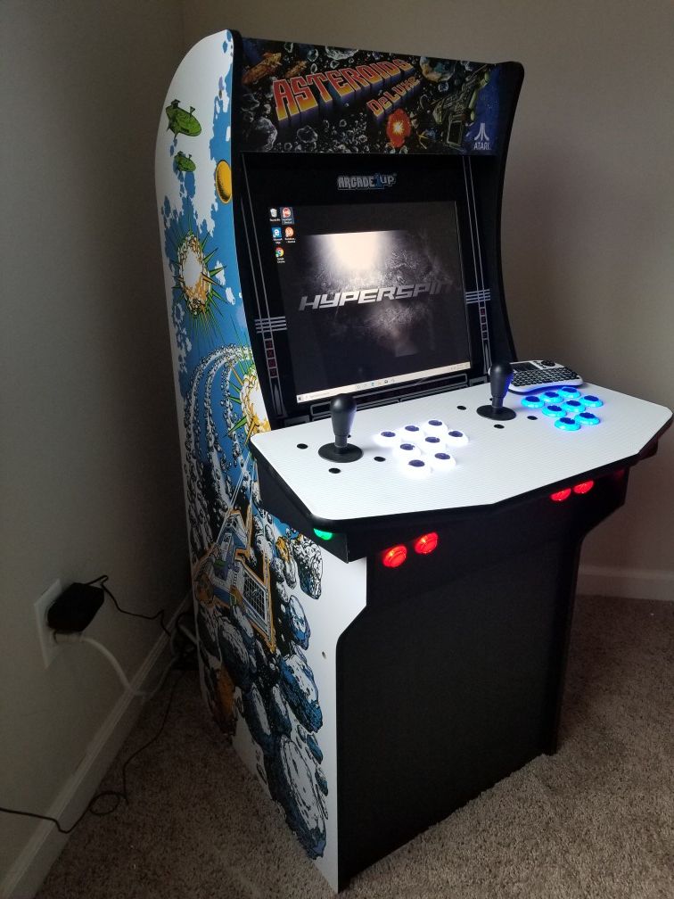 Arcade 1up 3/4 scale or full size with riser custom 50k games hyperspin ...