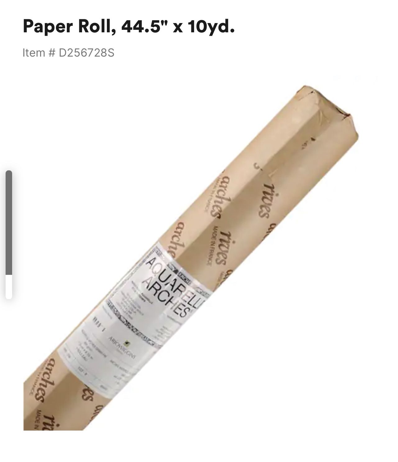 Arches Cold-Pressed Watercolor Paper Roll 44.5” x 10 Yards for Sale in ...