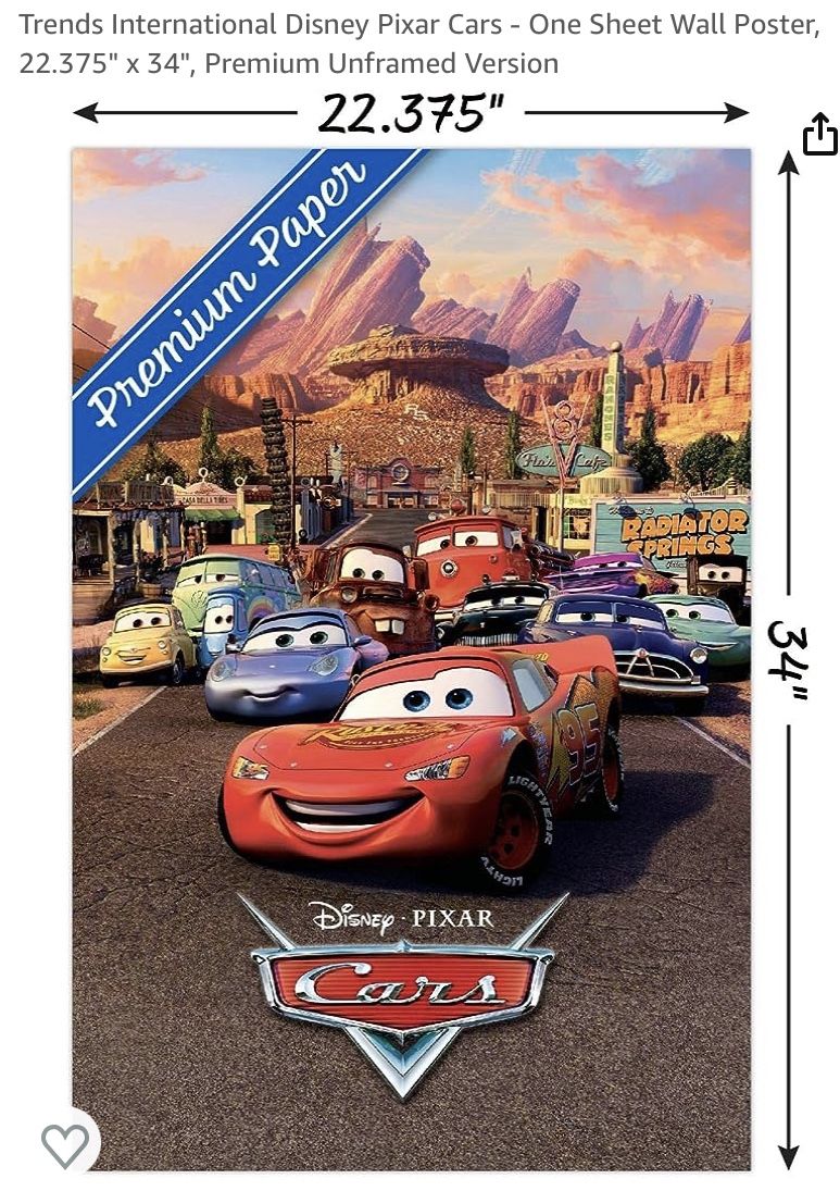 Original Cars Movie Poster