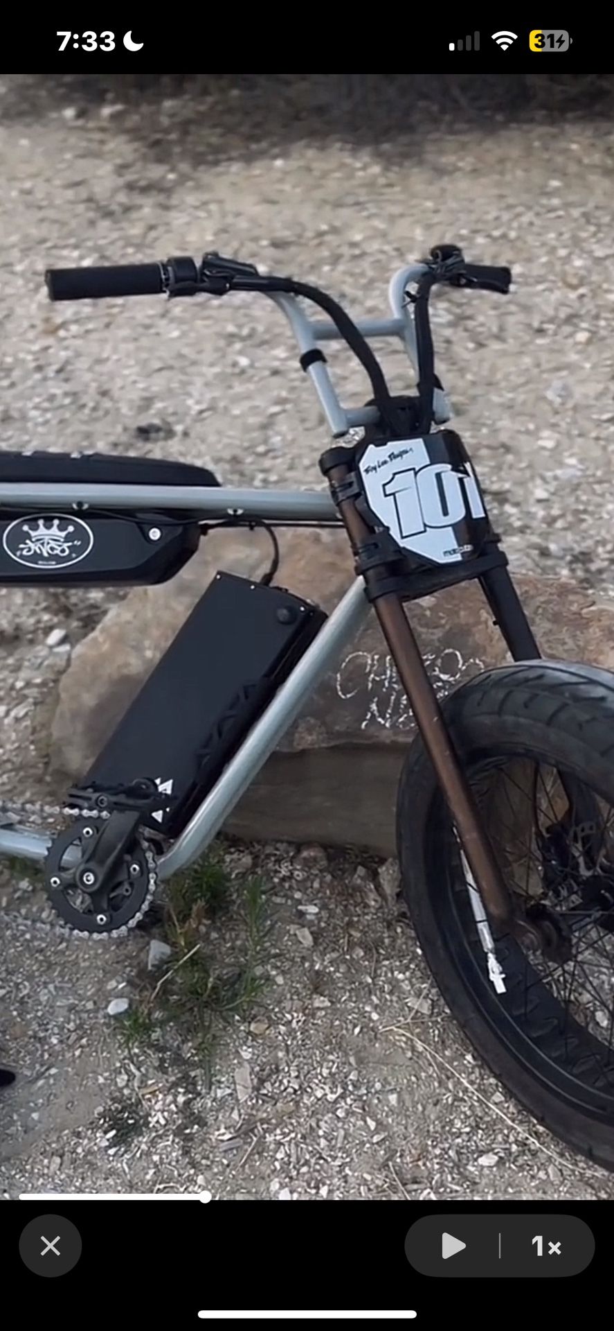 I have riden his bike before and the bike is so clapped so much battery ...