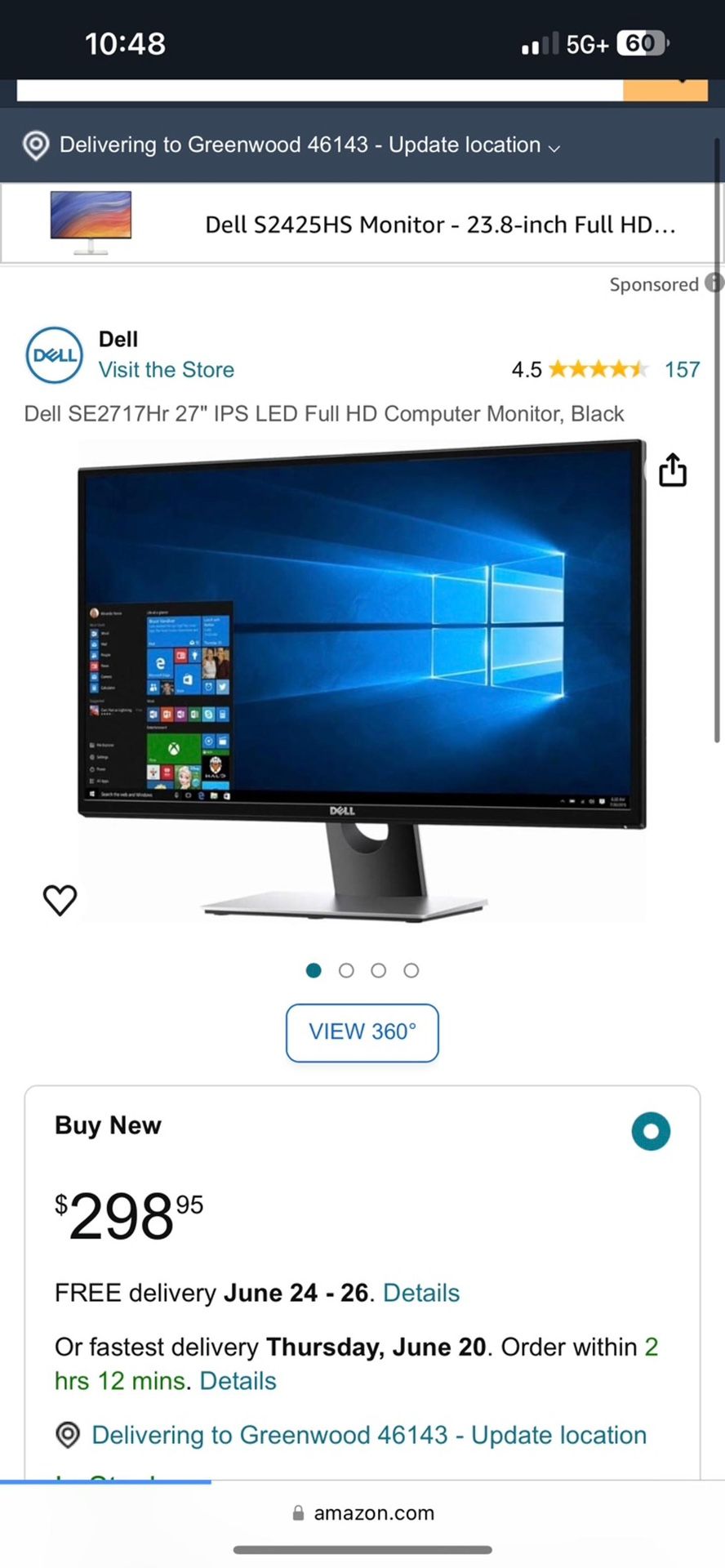 27 Inch Monitor-Dell for Sale in Seattle, WA - OfferUp