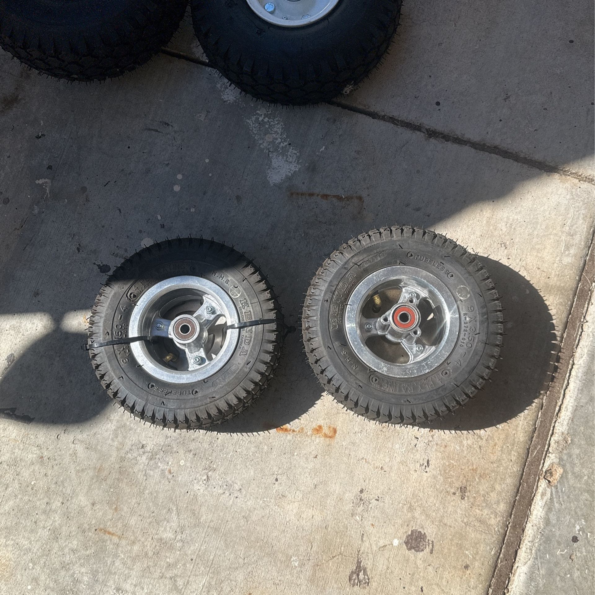 First 50$ Takes Them Mini Bike Wheels Tires New Ruttman Coleman Indian ...