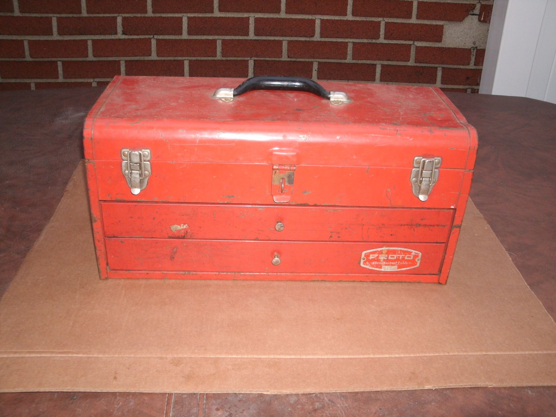 Vintage Proto professional 2 drawer red tool box 9992 Up for your ...
