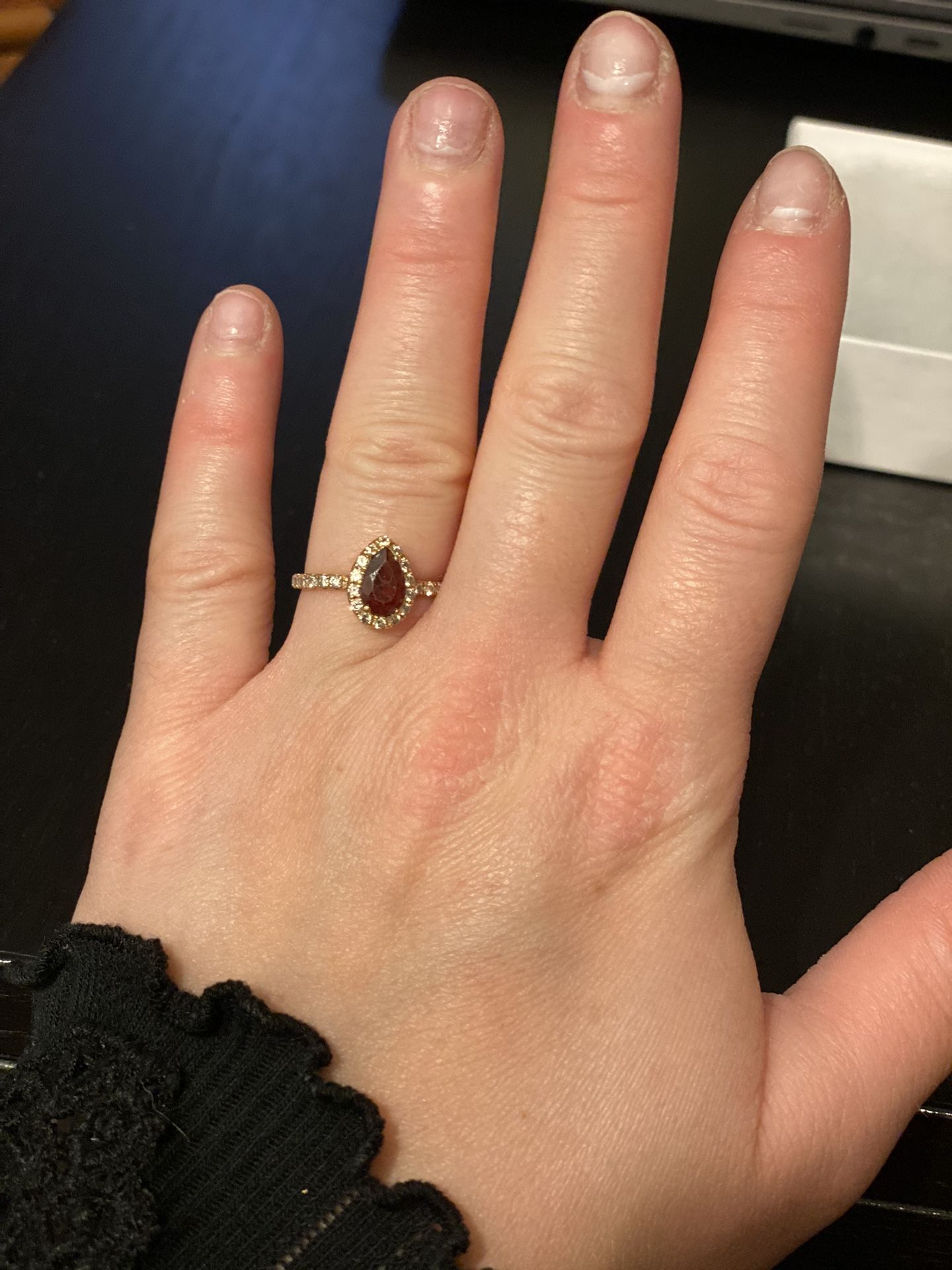 Genuine Rose Gold And Garnet Engagement Ring for Sale in Victorville ...