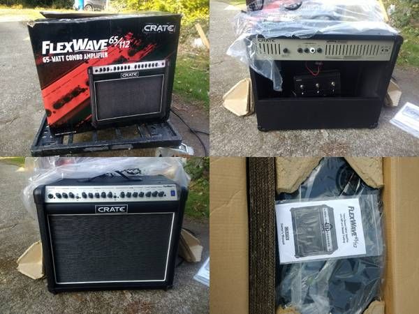 Crate FlexWave 65/112 3-Channel 65-Watt 1x12" Guitar Combo with DSP Ef ...