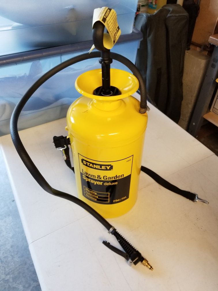 Stanley Sprayer 2 Gallon, Steel, Funnel Top, Brass Wand and Nozzle for ...