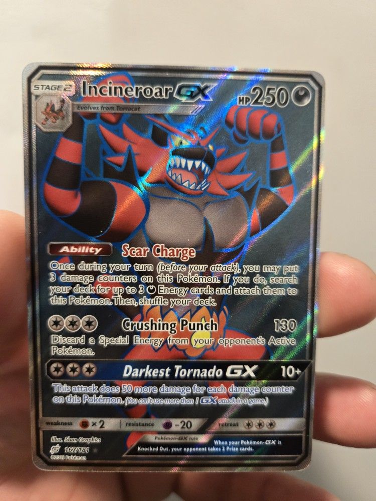 Incineroar Gx Full Art Pokémon Card for Sale in Ontario, CA - OfferUp