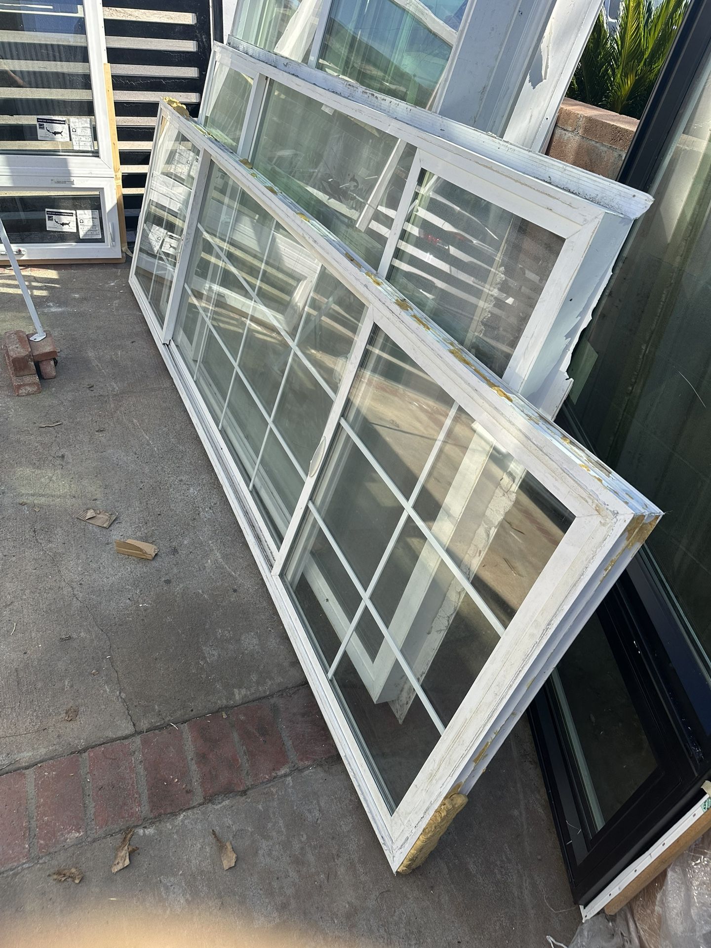 Double window double glass, vinyl, slidding window both sides open in ...