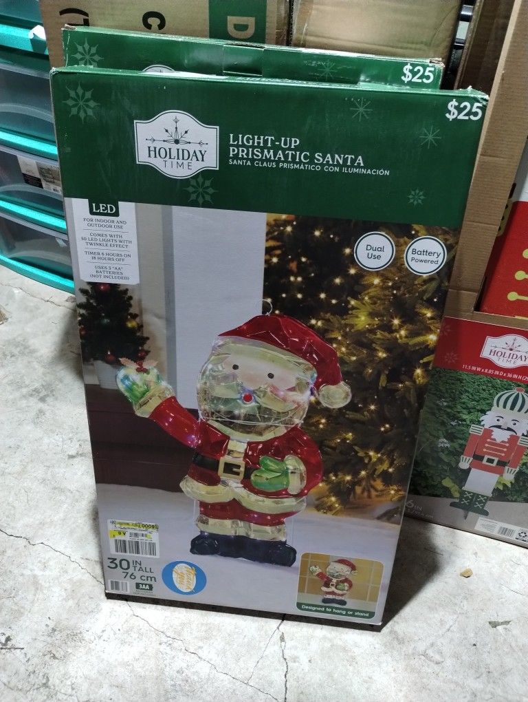 Light Up Prismatic Santa Christmas Decor for Sale in Salem, OR - OfferUp