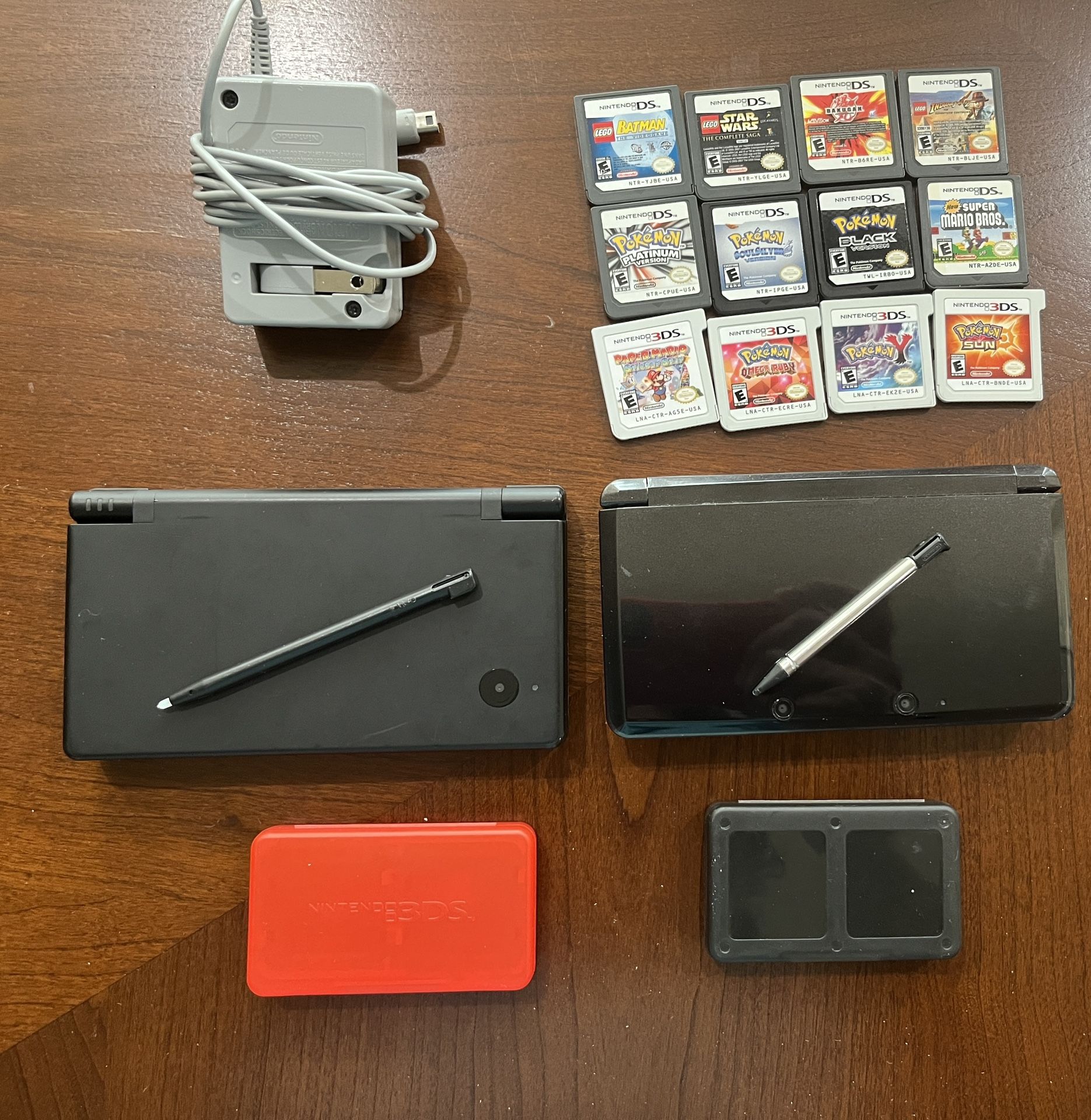 Nintendo DSi, 3DS , Charger, Pokémon Platinum, Soul Silver, Black, And ...
