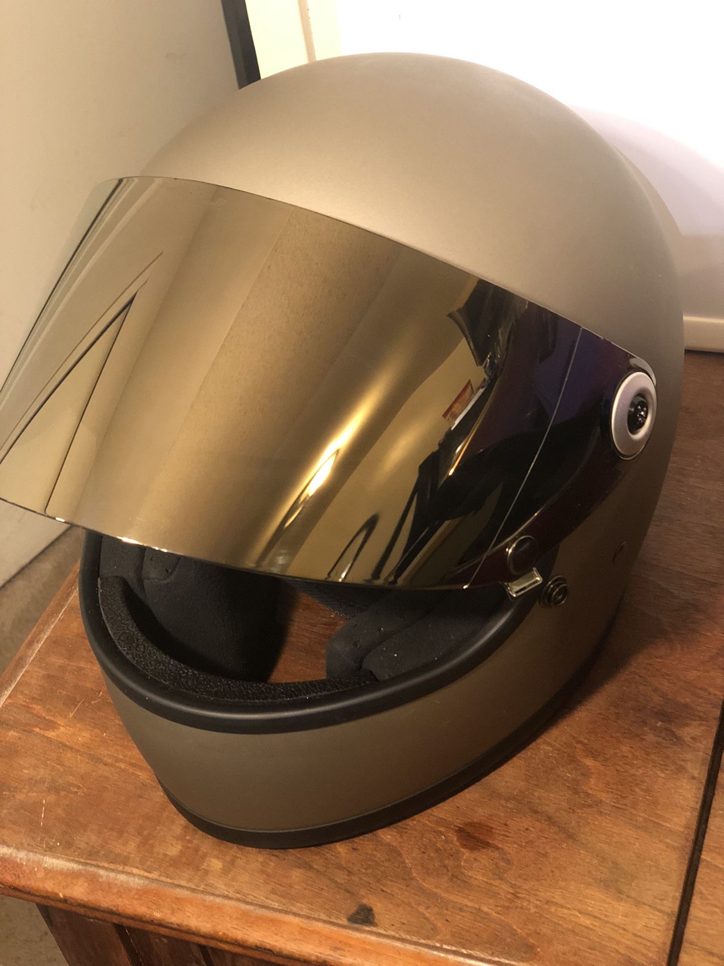 2 Motor Cycle Helmets -With Tinted Visors , Excel Condition. $50 Each ...