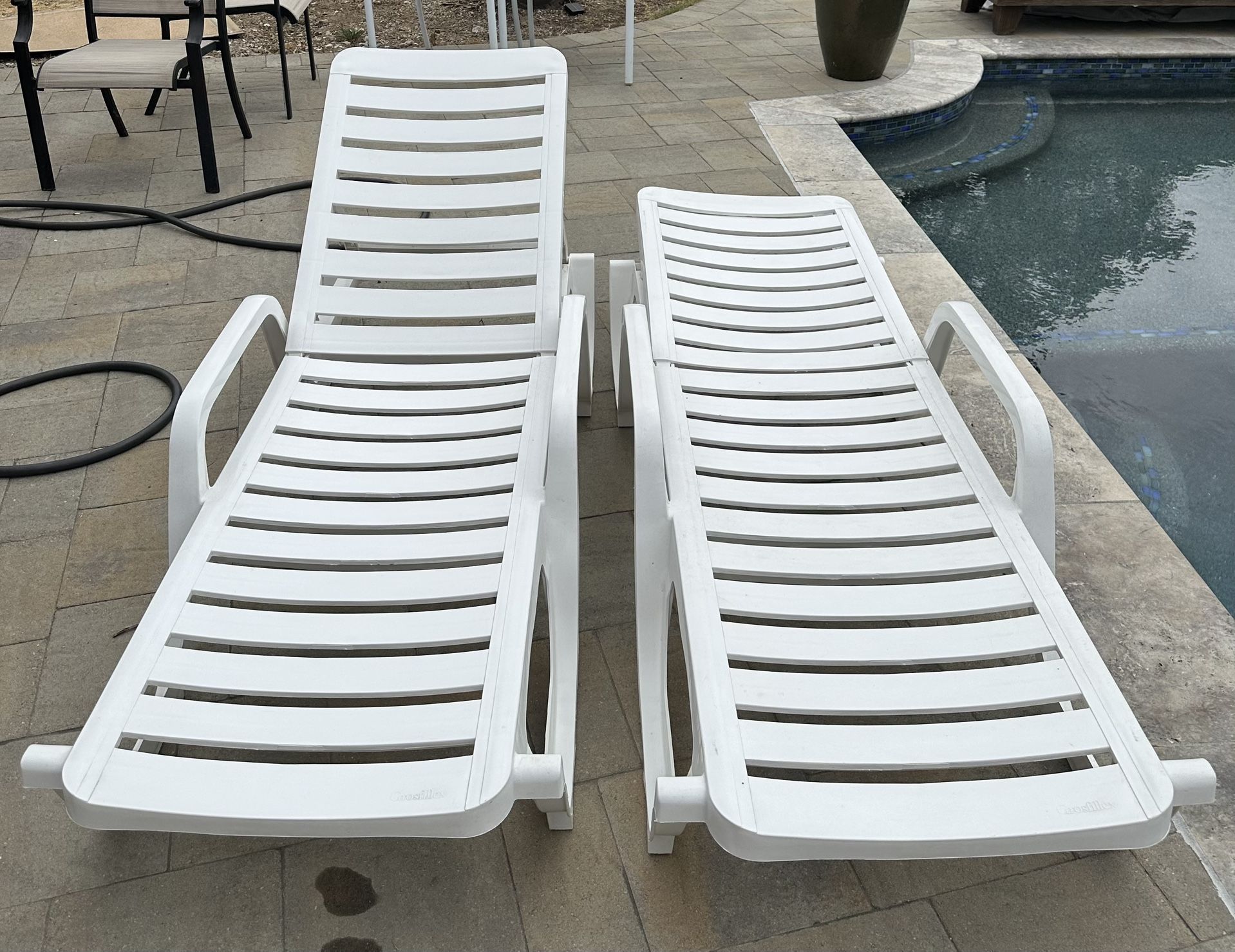 Vinyl recliners for the pool, Baja deck, backyard outdoor lounge ...