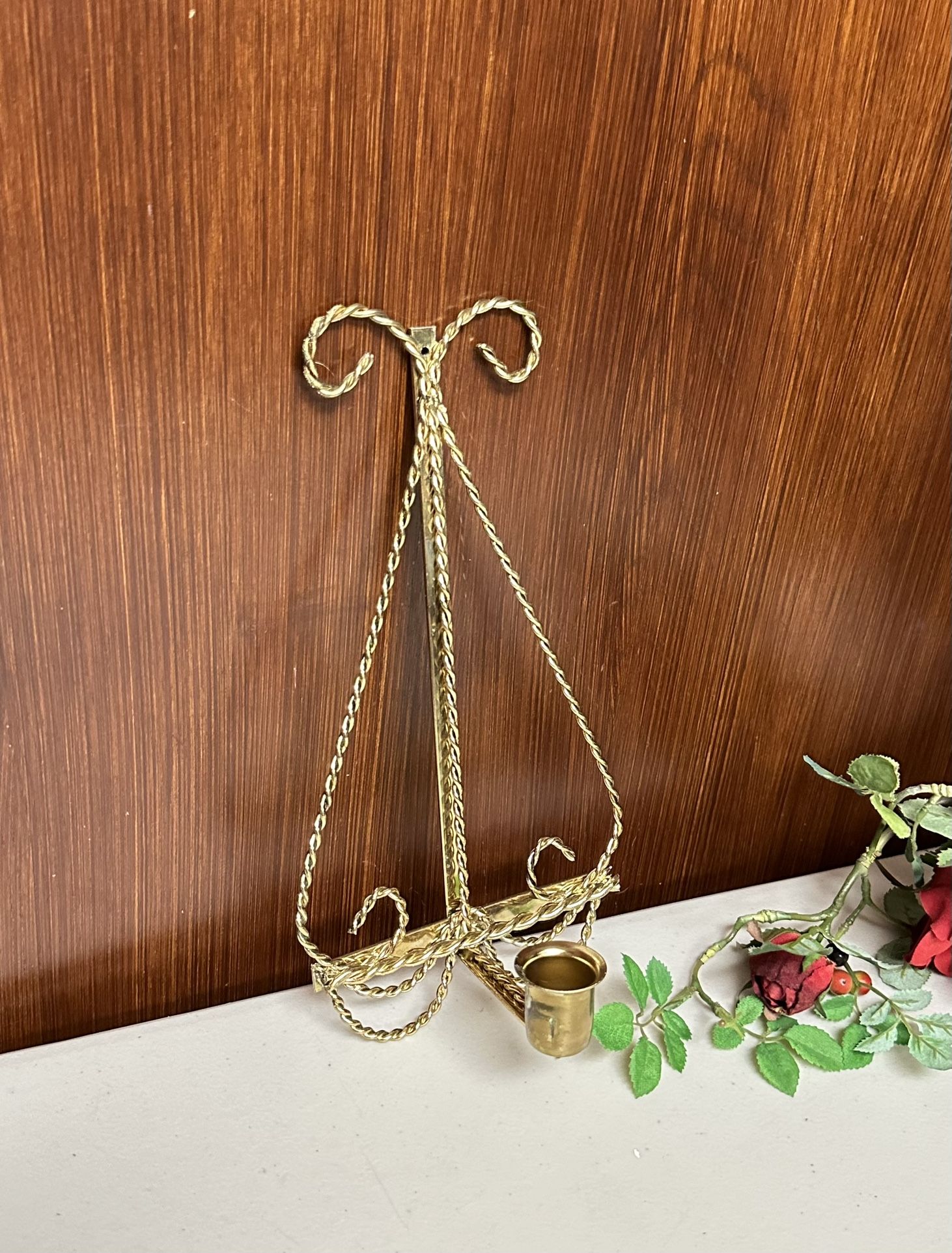 Mid century modern Twisted Rope Brass gold Metal Sconce for Sale in ...
