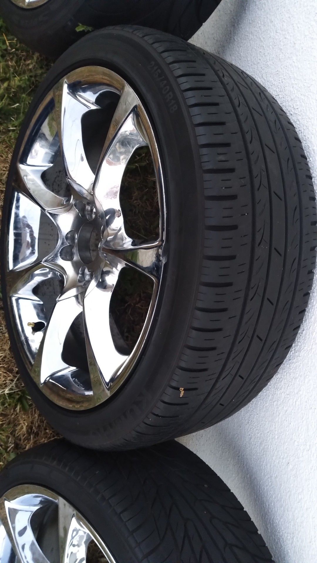 18 inch 4 lug double chrome Velochi 7 spoke Rims Wheels for Sale in ...
