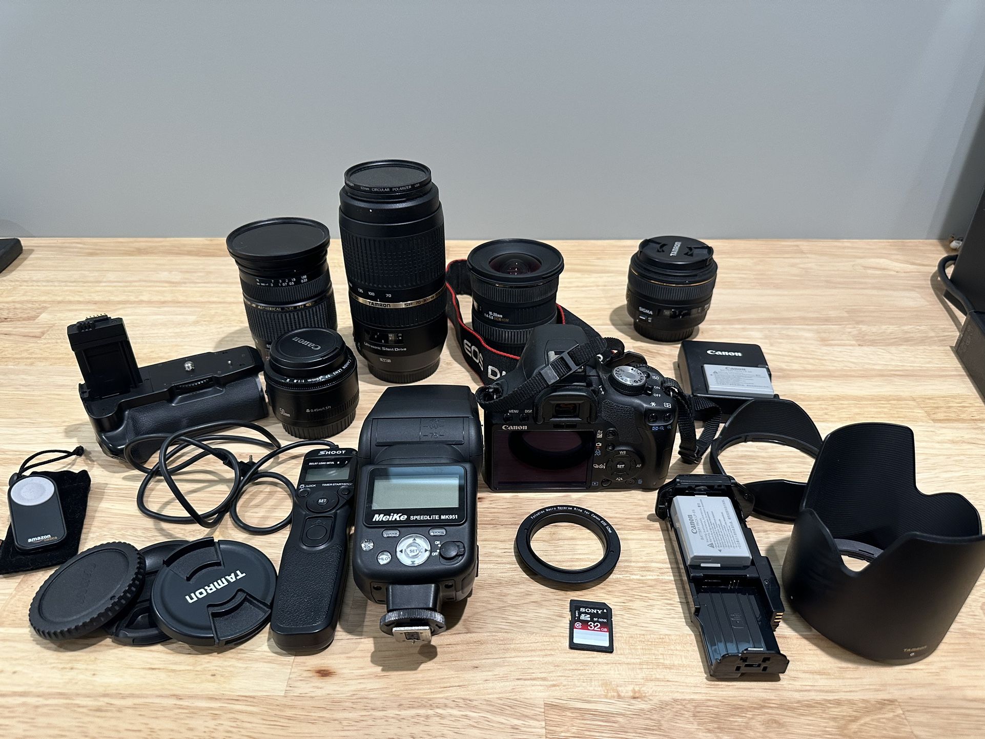 Canon Rebel T1i DSLR Camera Set w/ Lenses And Accessories (See ...