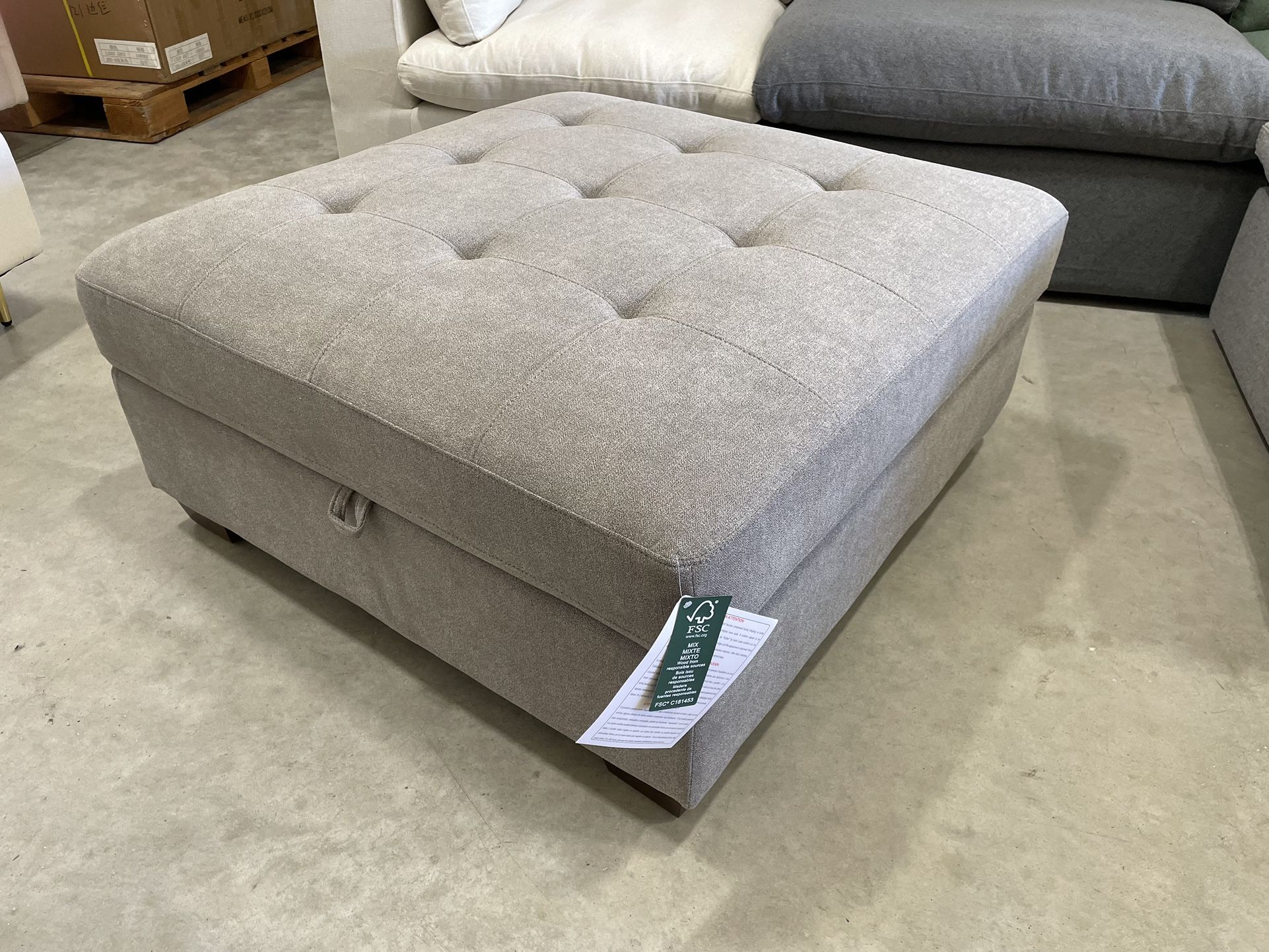 BRAND NEW Thomasville Ottoman with Storage, Gray for Sale in Gardena ...