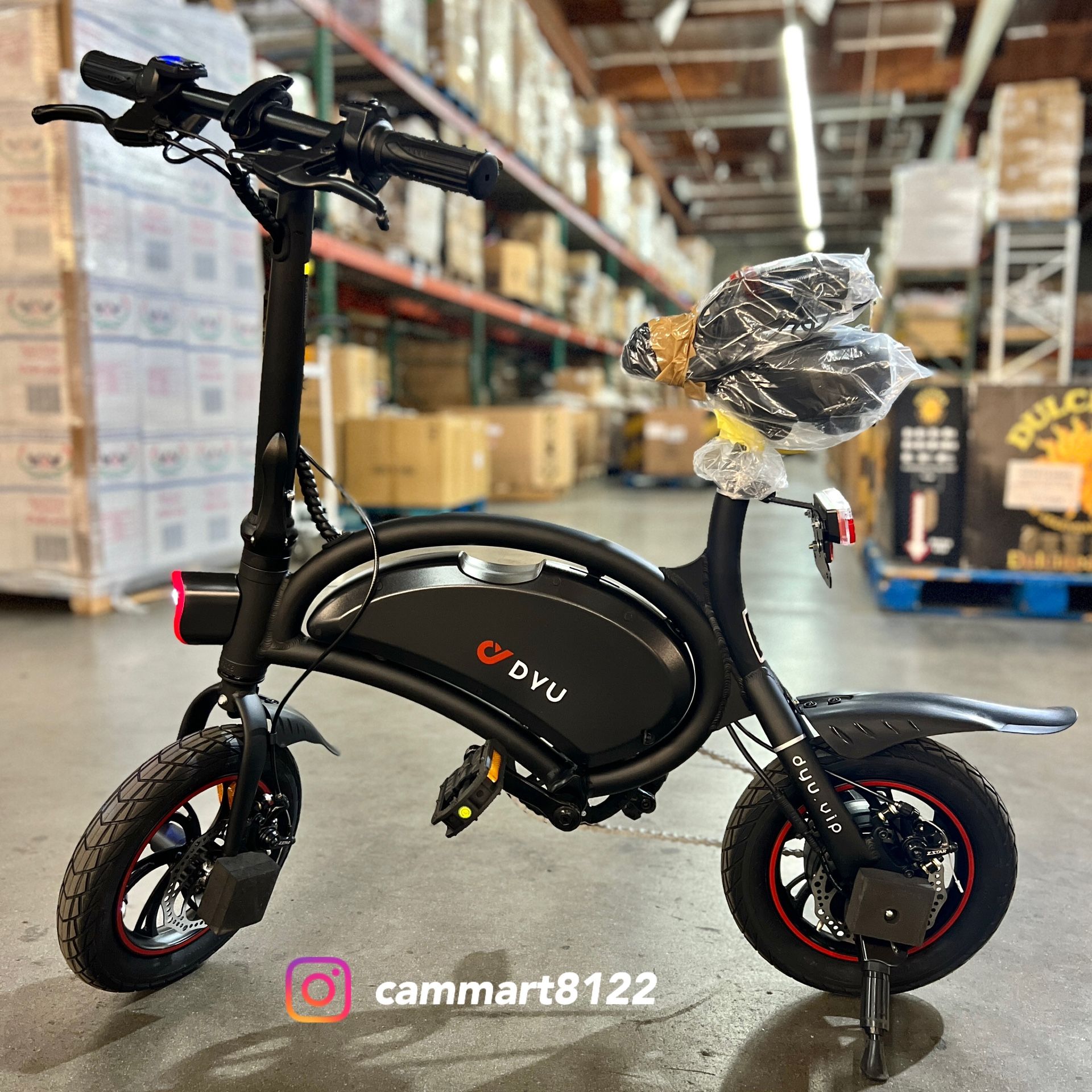 DYU Mini Electric Bike, Adult or Teens Electric Bike, Black or White ...