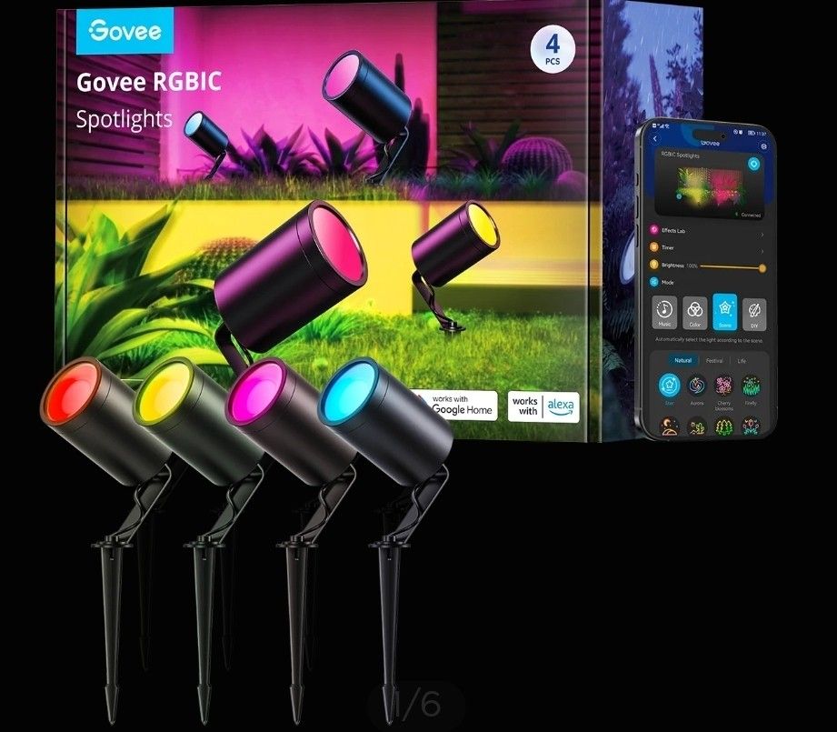 Govee Outdoor Spot Lights Uplight Spotlights Landscape Lights RGBIC ...