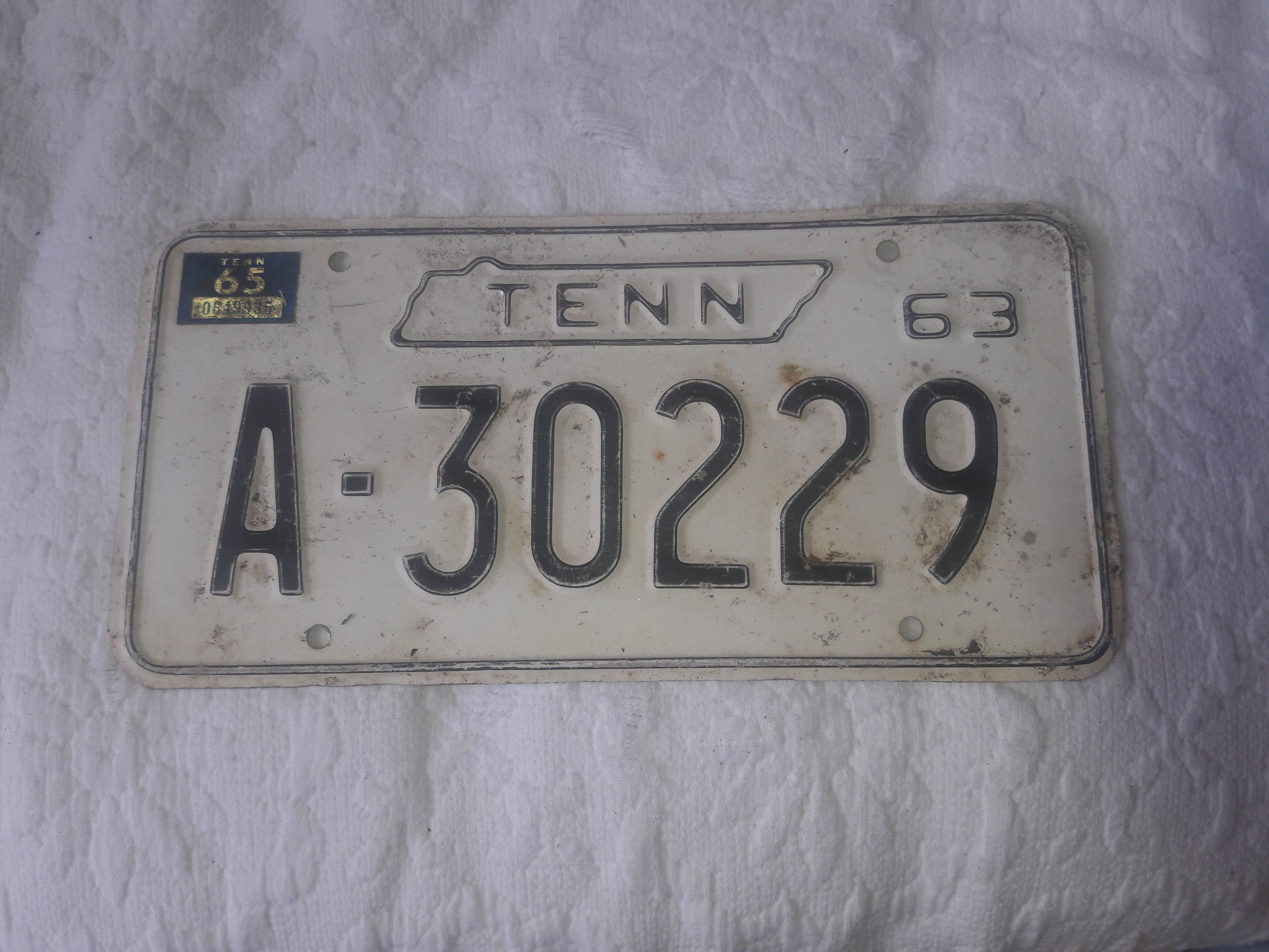 1963 tn Imbossed license plate for Sale in Smyrna, TN - OfferUp