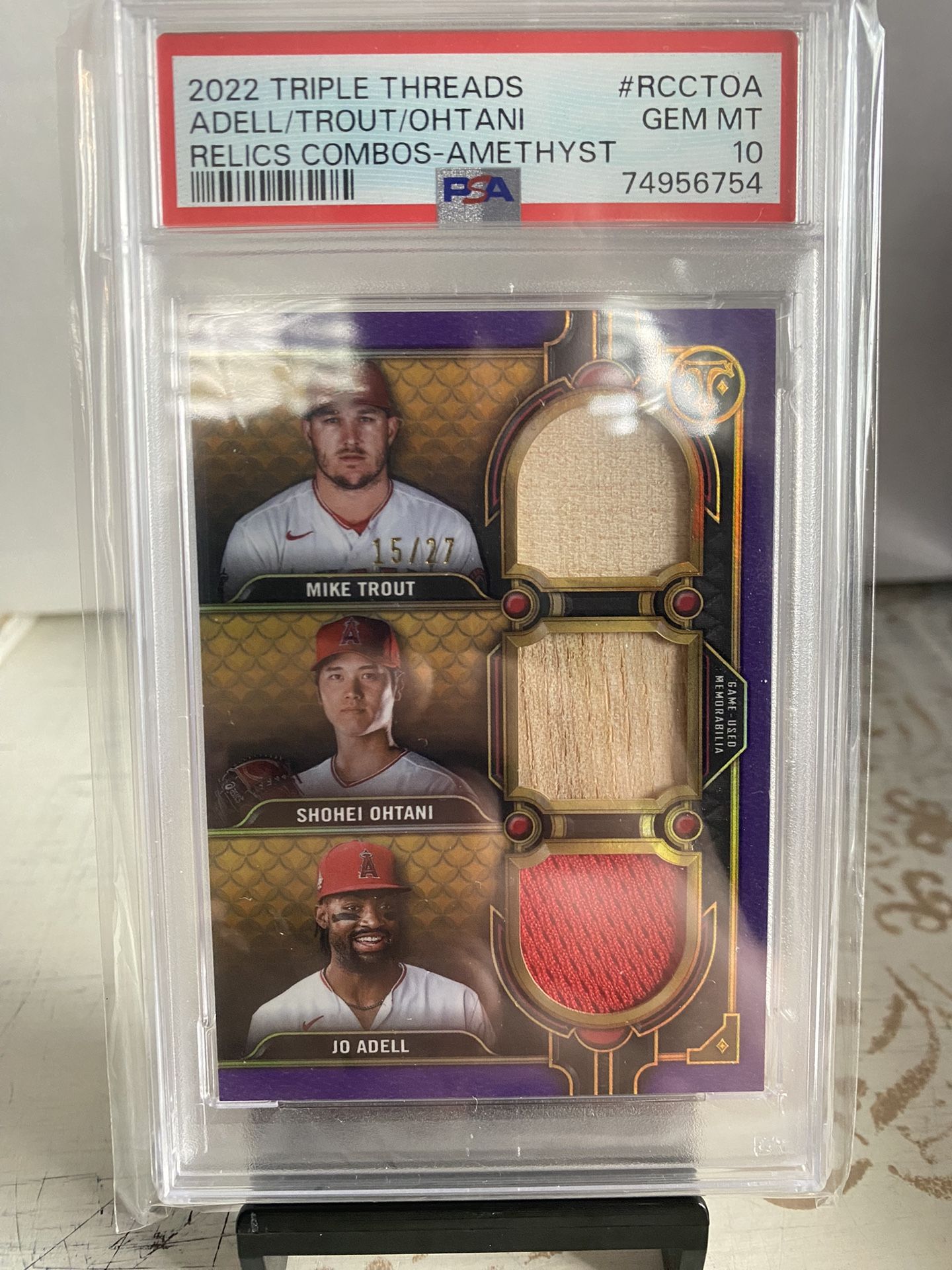 2022 Topps Triple Threads Relic, Shoehei Ohtani, Mike Trout, Jo Addel ...