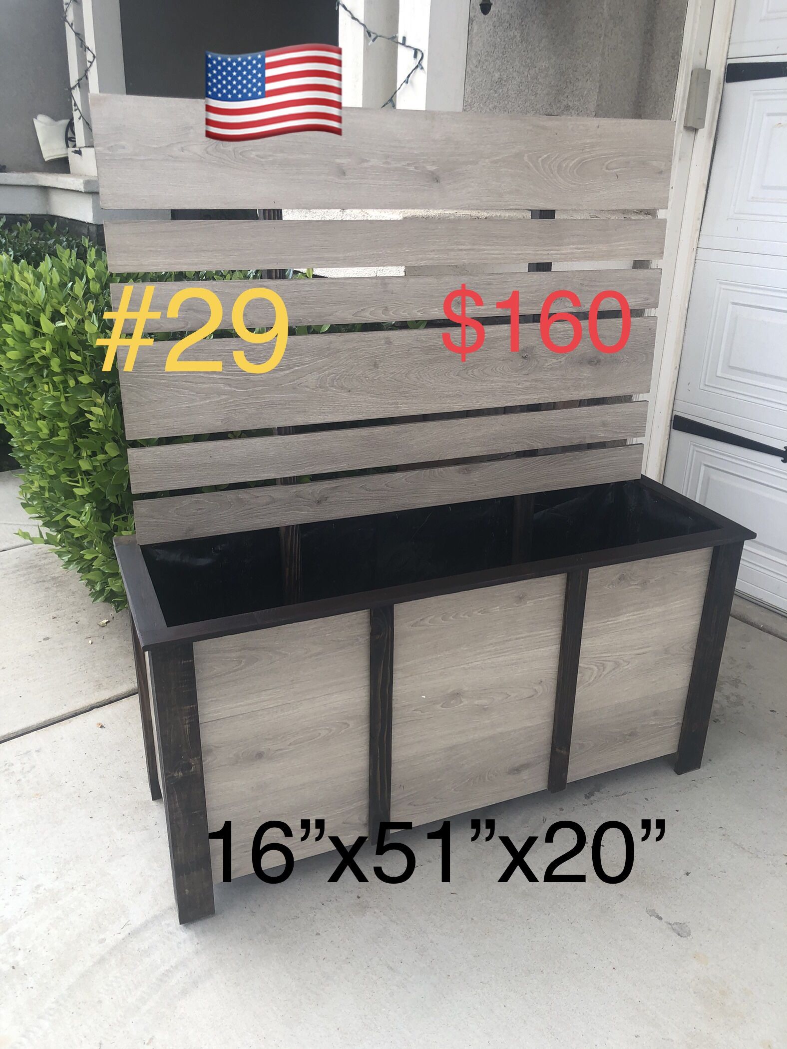 Wood Planter Box Plant Pots Patio Deck for Sale in Moreno Valley, CA ...