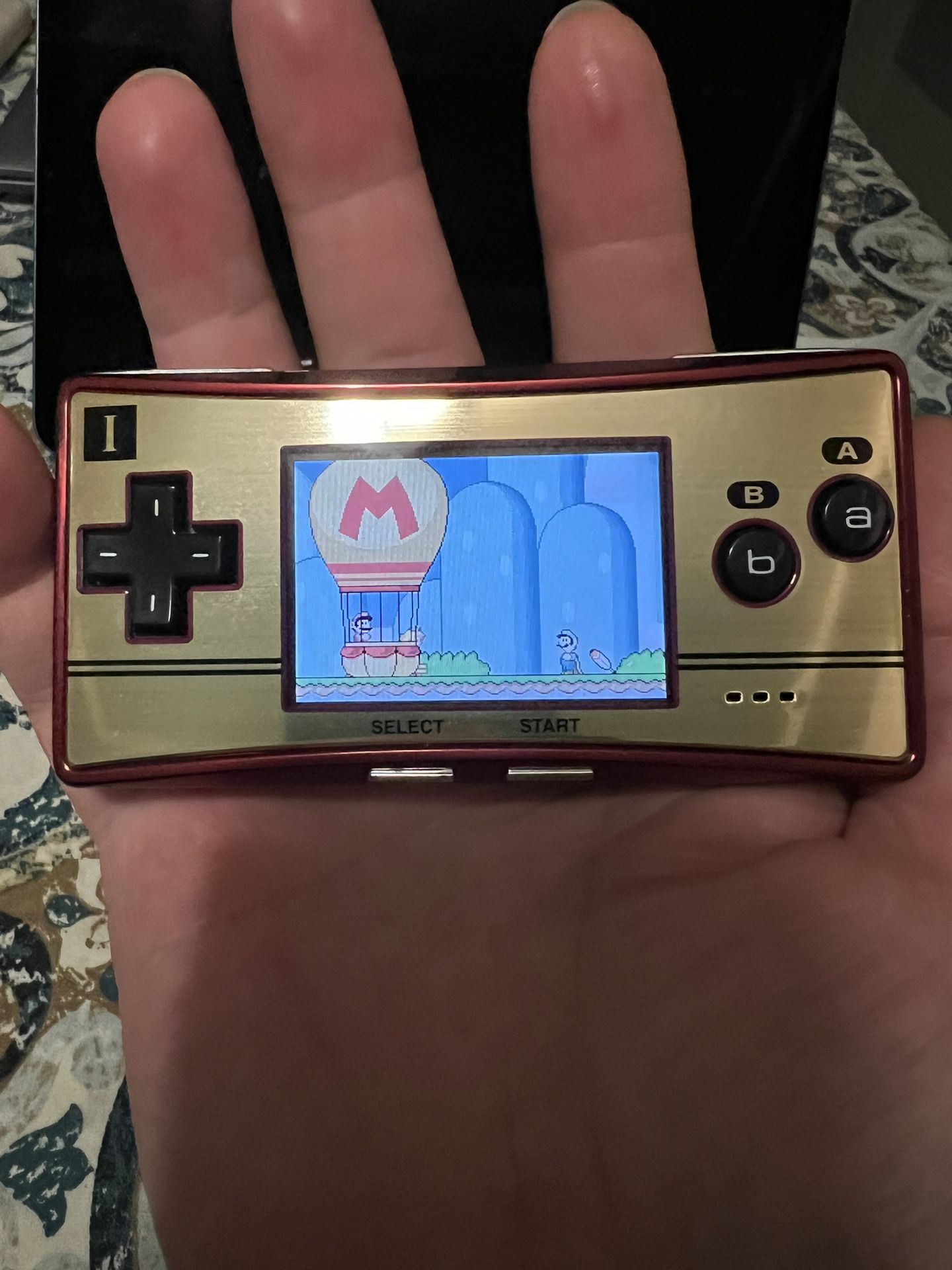 nintendo gameboy advance micro + super mario world charger and case for ...